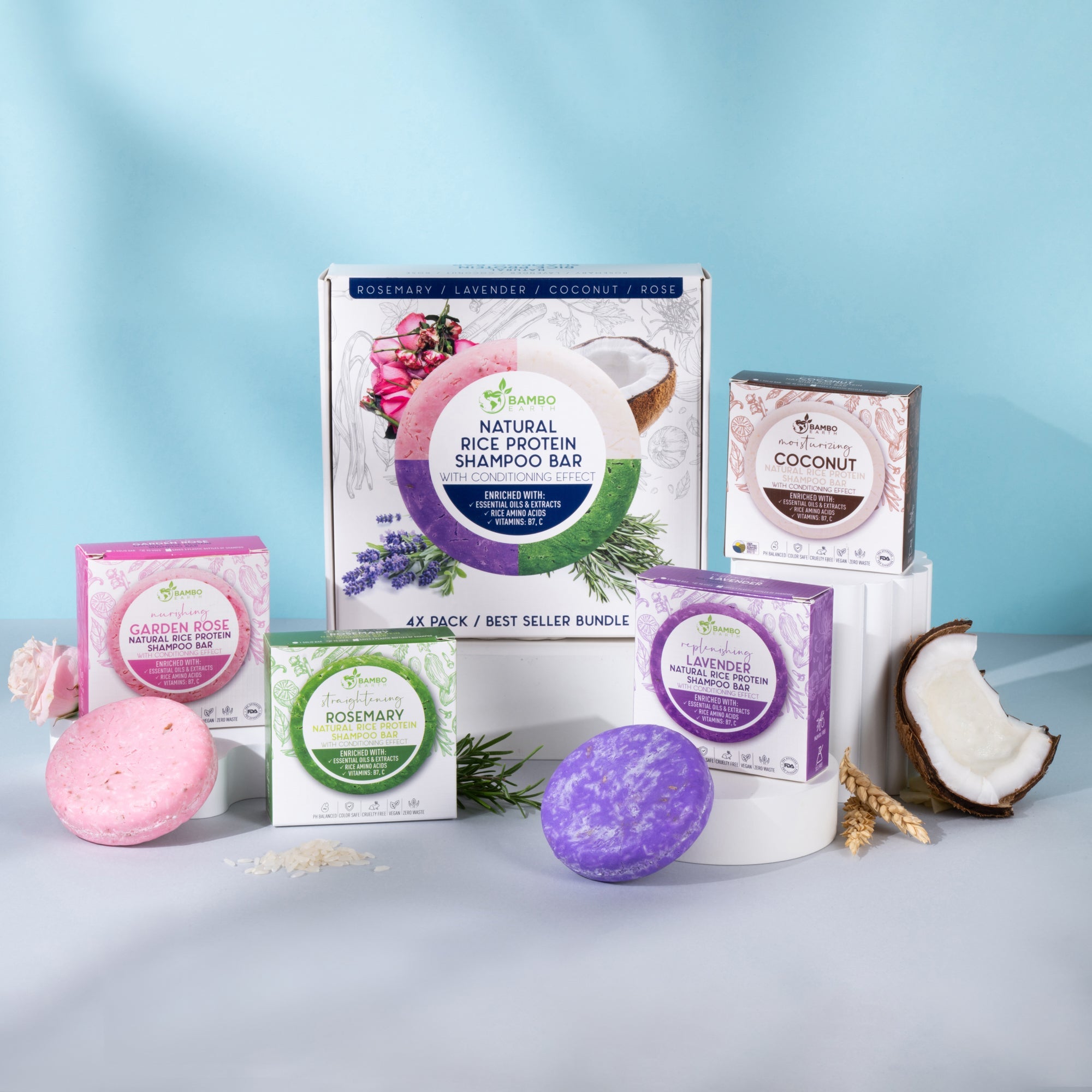 Rice Protein Shampoo Bars – BAMBOEARTH